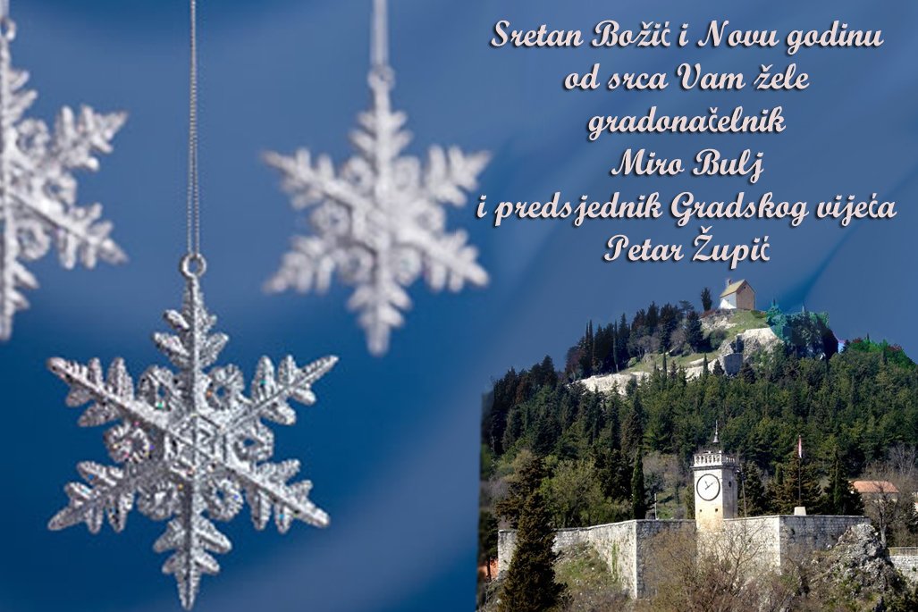 Čestit Božić i sretna Nova 2022. godina! - Grad Sinj